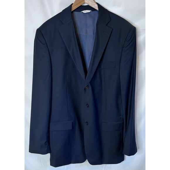 Valentino | Jackets & Coats | Mens Gino Valentino Navy Blue 3 Button ...